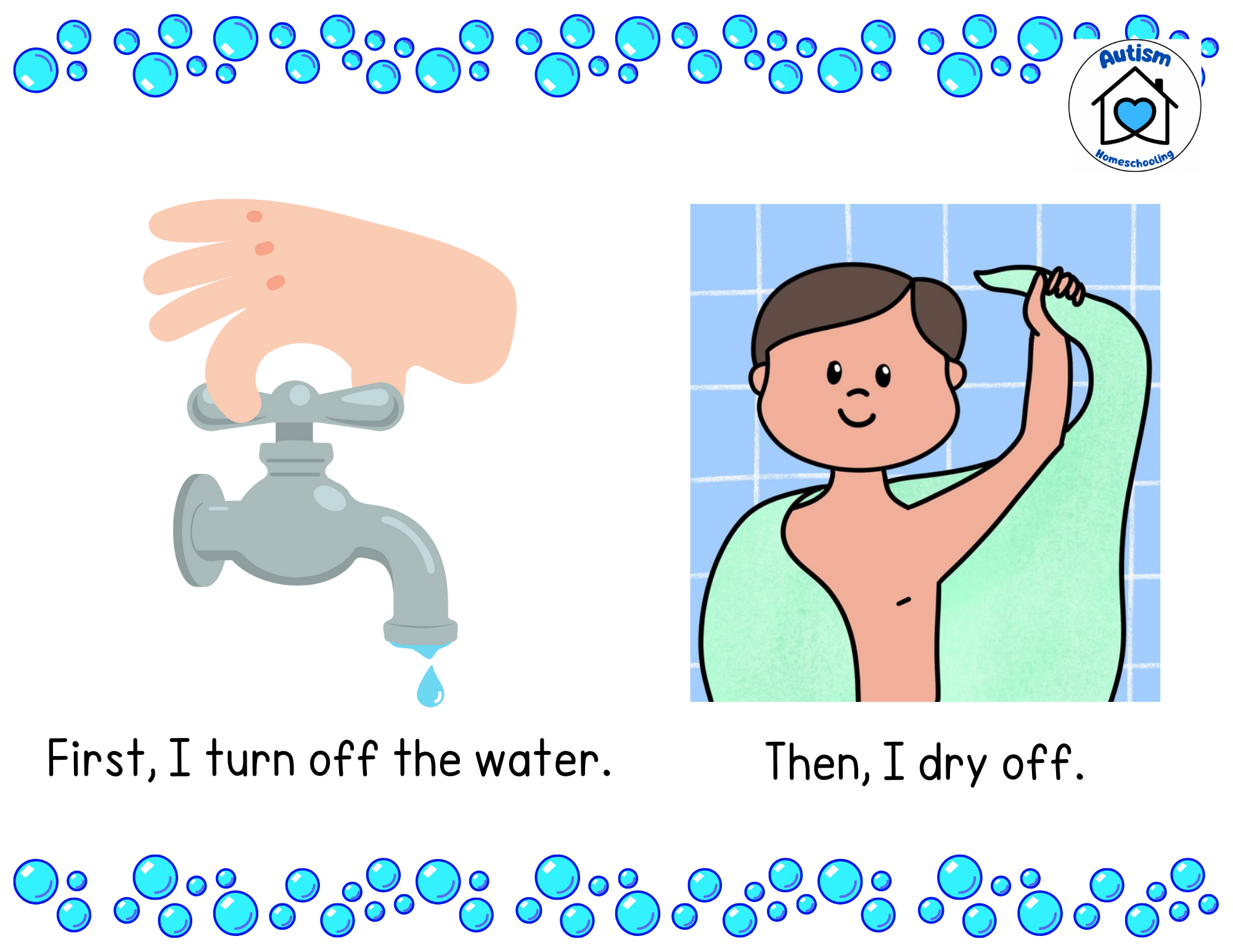 Autism Homeschooling Shower Visuals and Social Stories – Autism ...